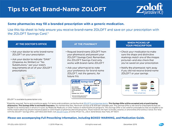 Resources | ZOLOFT® (sertraline HCl) | Safety Info